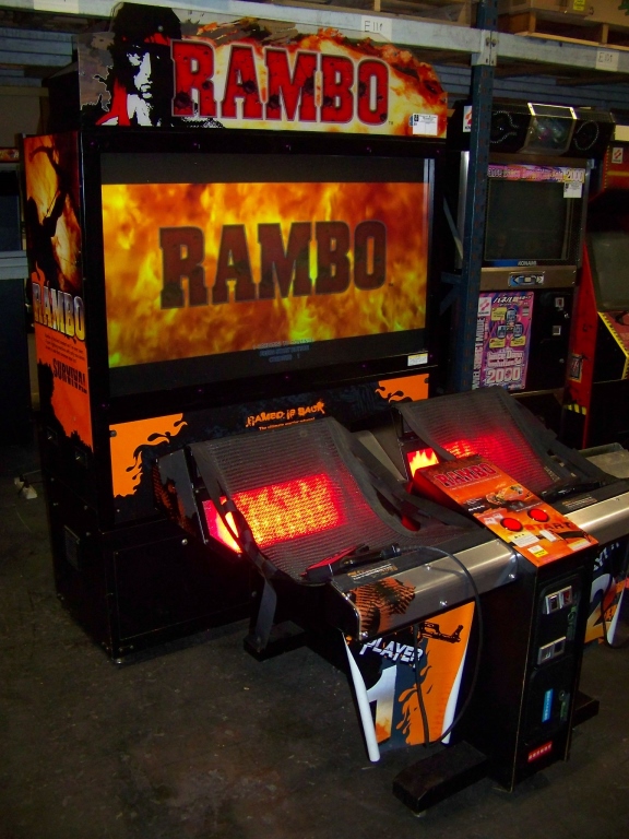 RAMBO DELUXE SHOOTER ARCADE GAME 62" DLP SEGA JP Item is in used ...