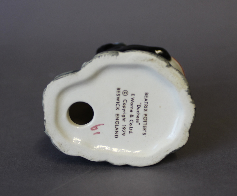 A Beswick pottery 'Beatrix Potter' figure - 'Duchess with Pie', 9cm ...