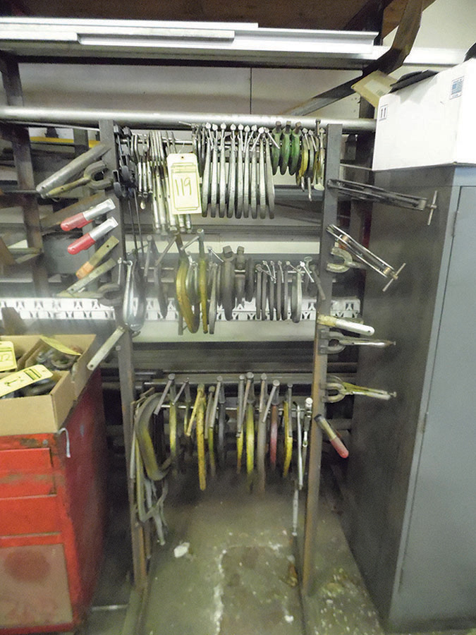 RACK OF C-CLAMPS & WELDING CLAMPS
