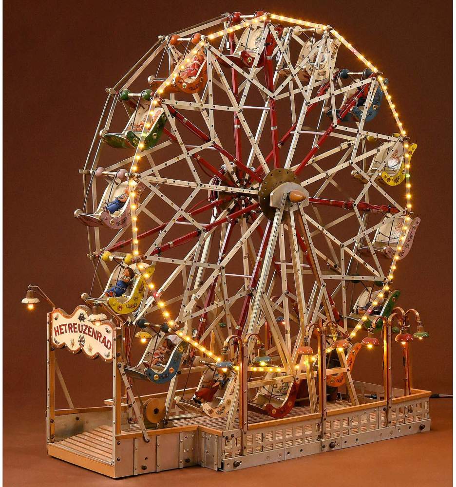 Working Model of a "Ferris Wheel" Detailed fairground model, named "Het ...