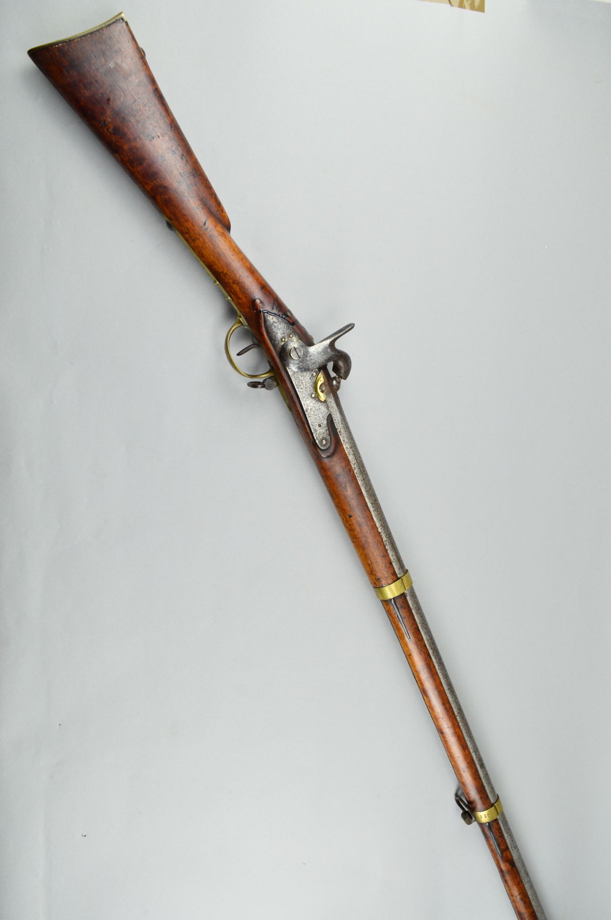 AN ANTIQUE IMPERIAL RUSSIAN SMOOTH BORE MILITARY ISSUE MUSKET CONVERTED ...