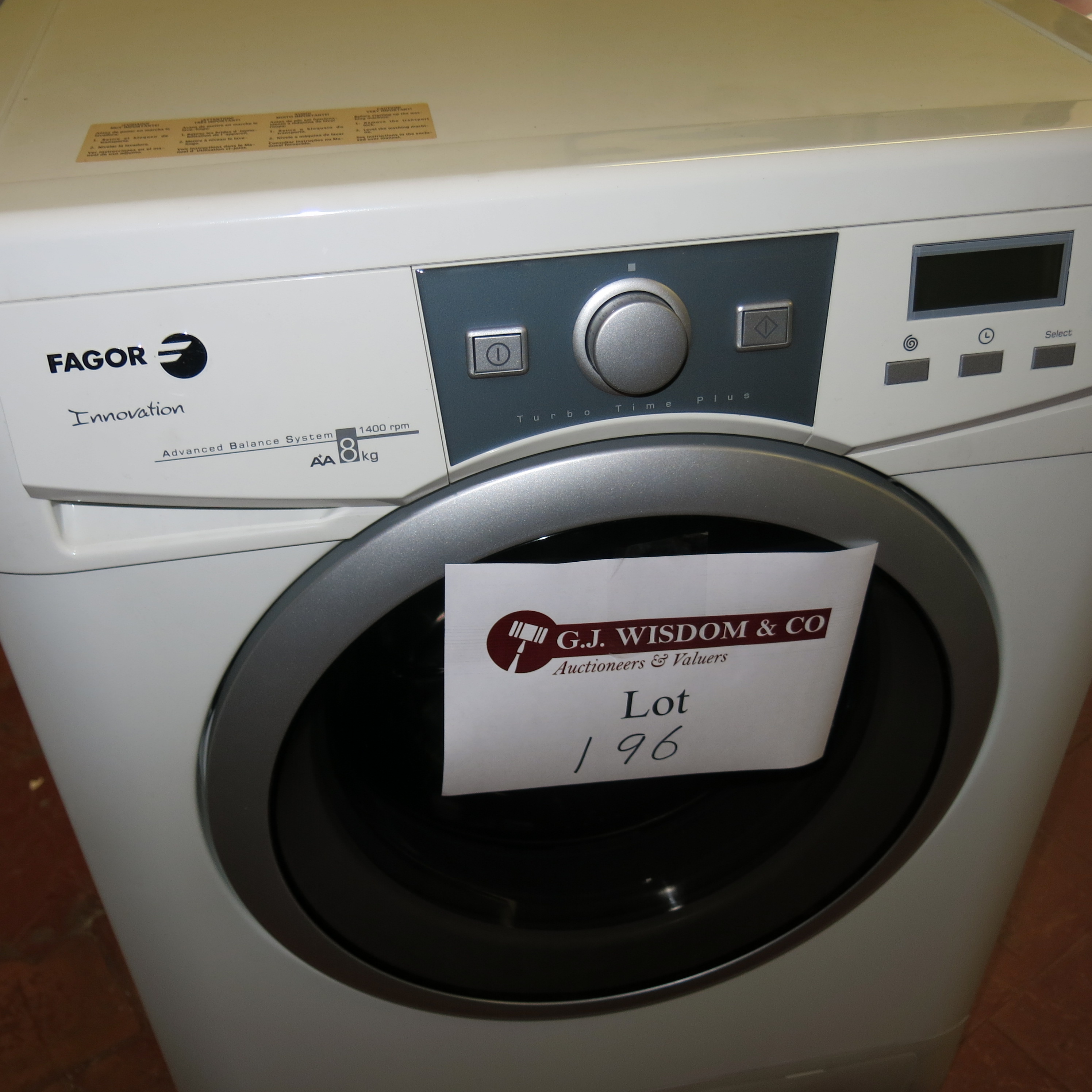 Fagor Washing Machine, 8kg, 1400rpm, Model FU7814. Ex Display/As Viewed.