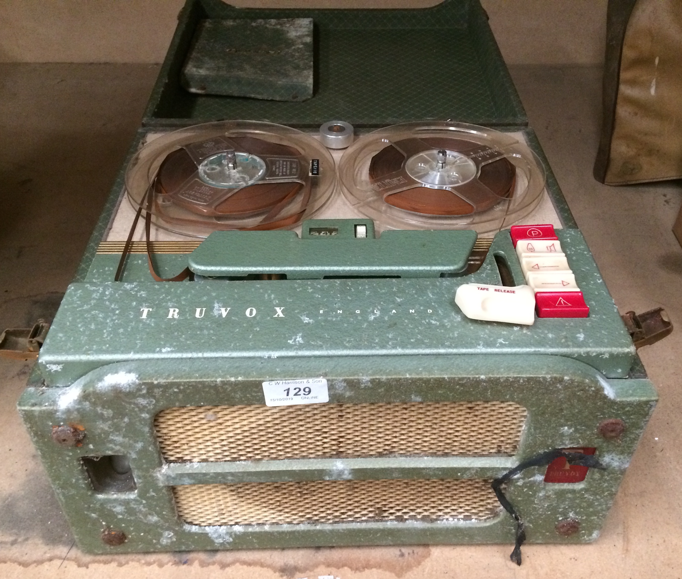 A Truvox England reel to reel player