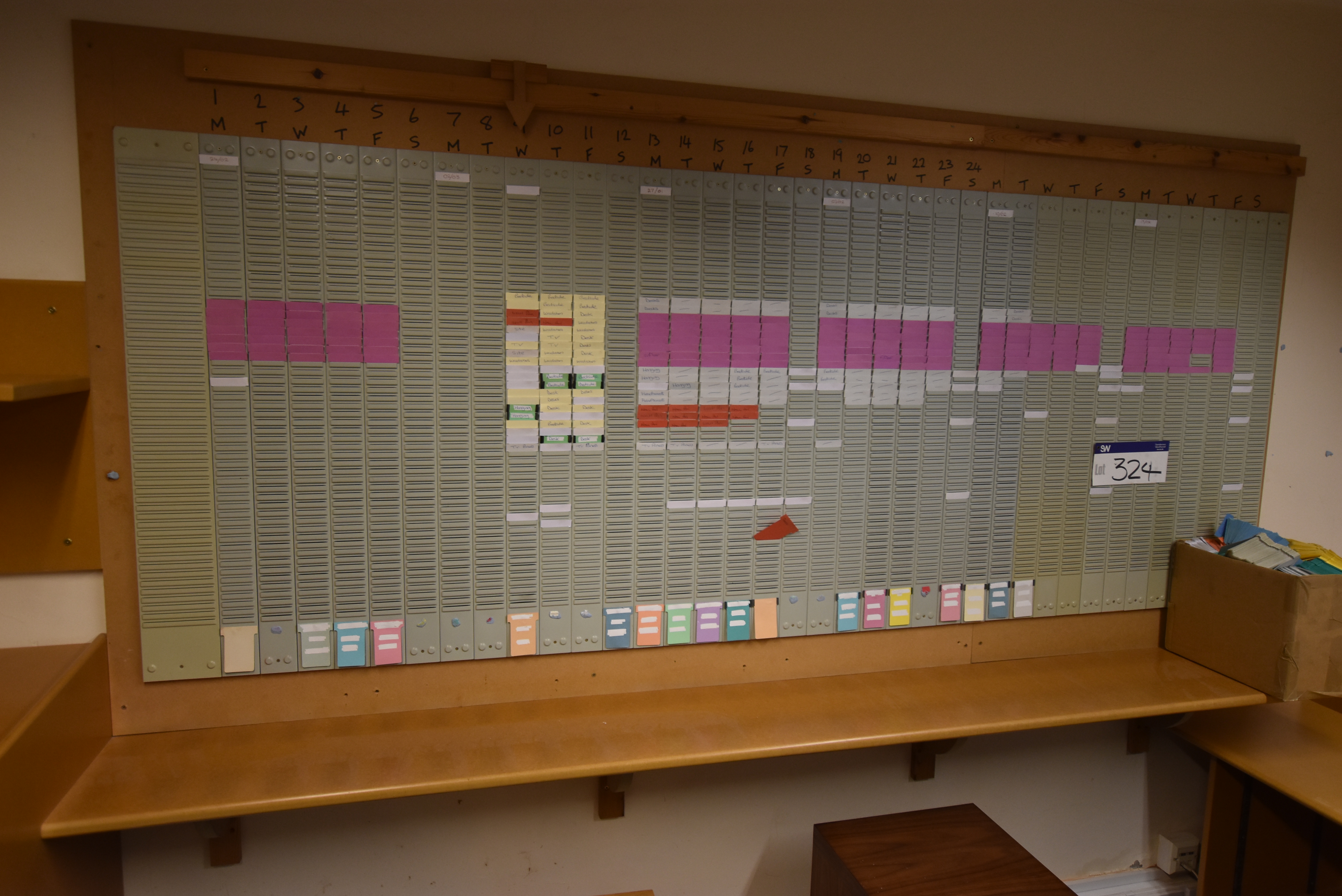 Wall Mounted T Card Racks, with T cards in box