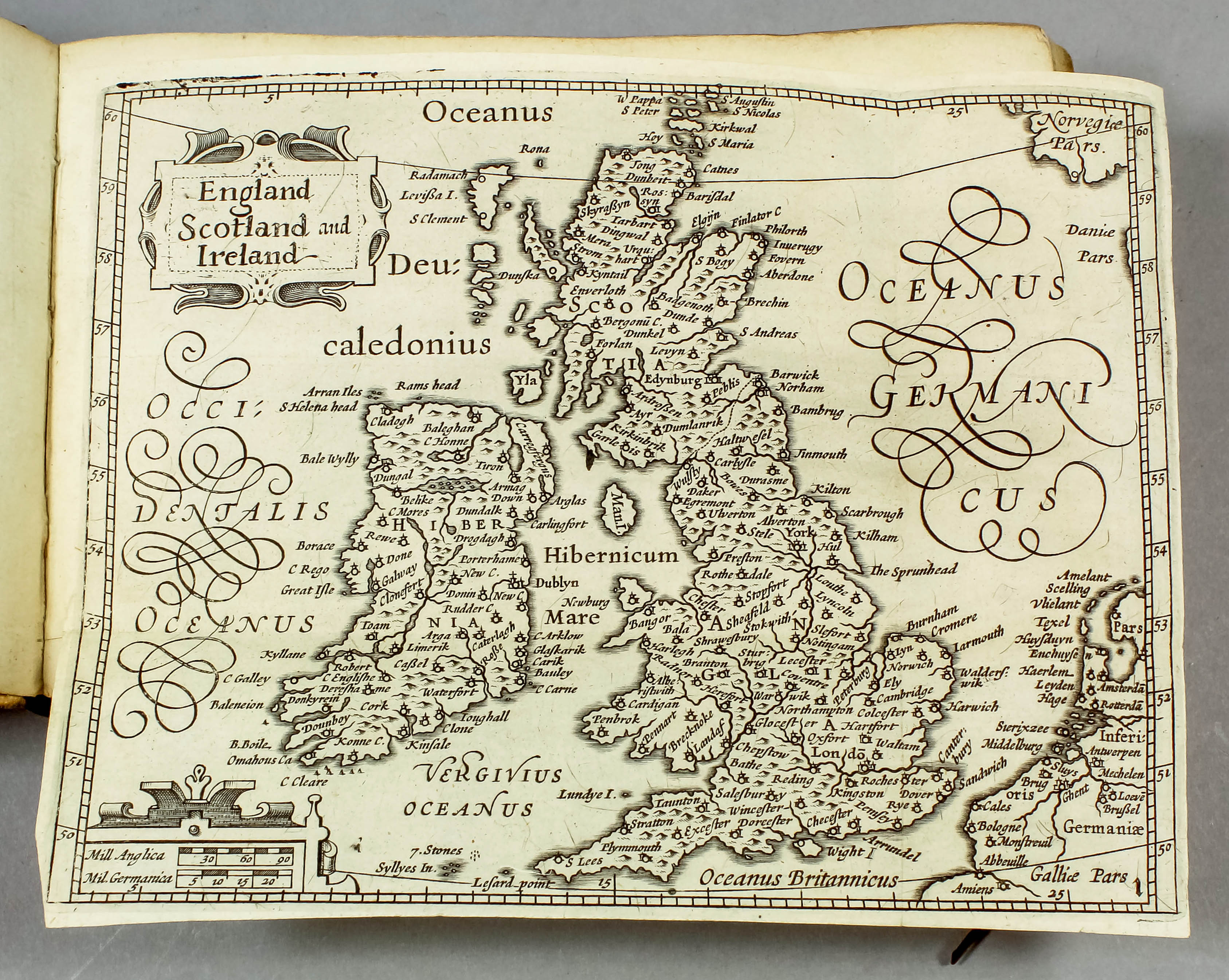 John Speed (1552-1629) - Miniature Speed Atlas - "England, Wales ...