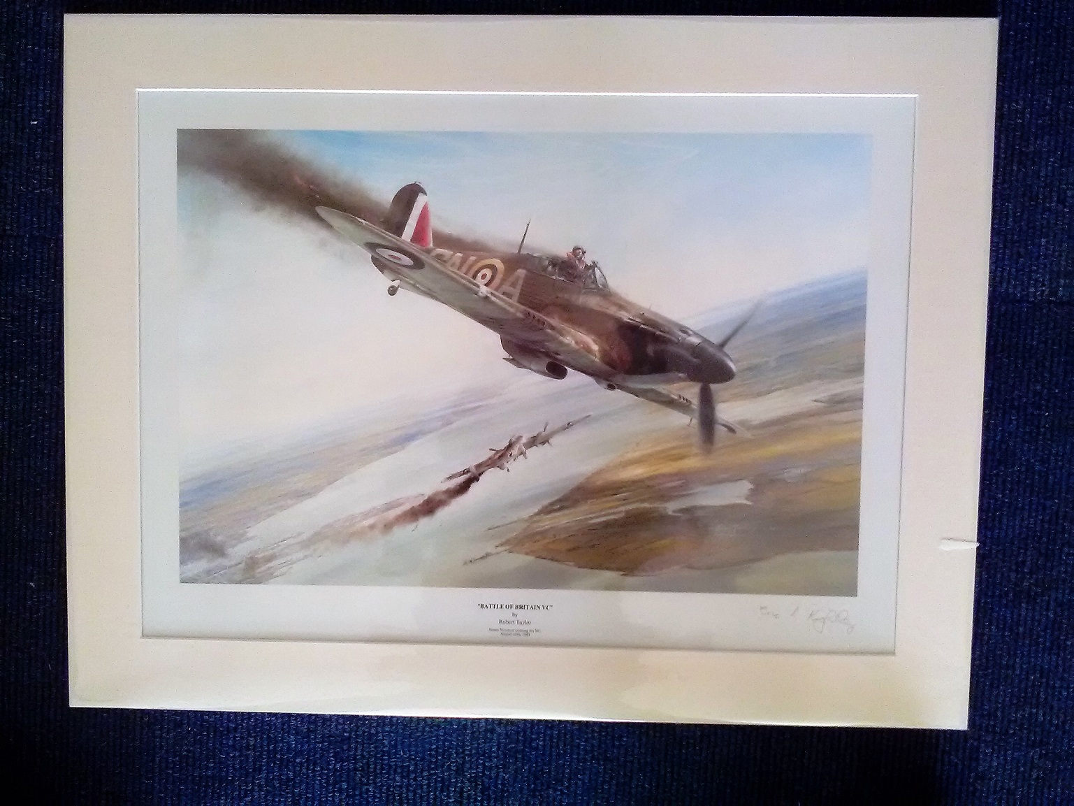 Battle of Britain VC Signed Robert Taylor Print. The print depicts ...