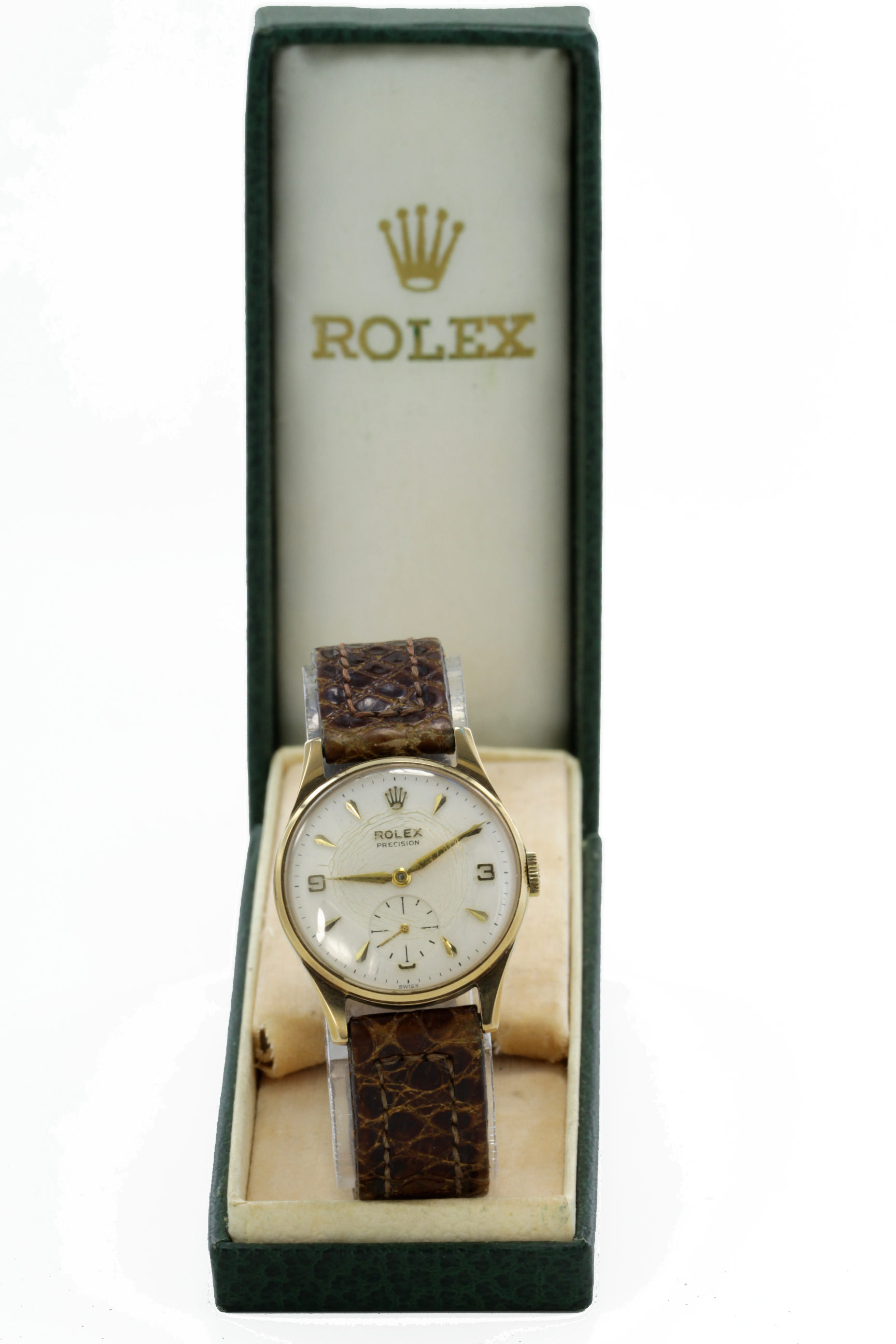 Gents 9ct gold cased Rolex Precision manual wind wristwatch, circa ...