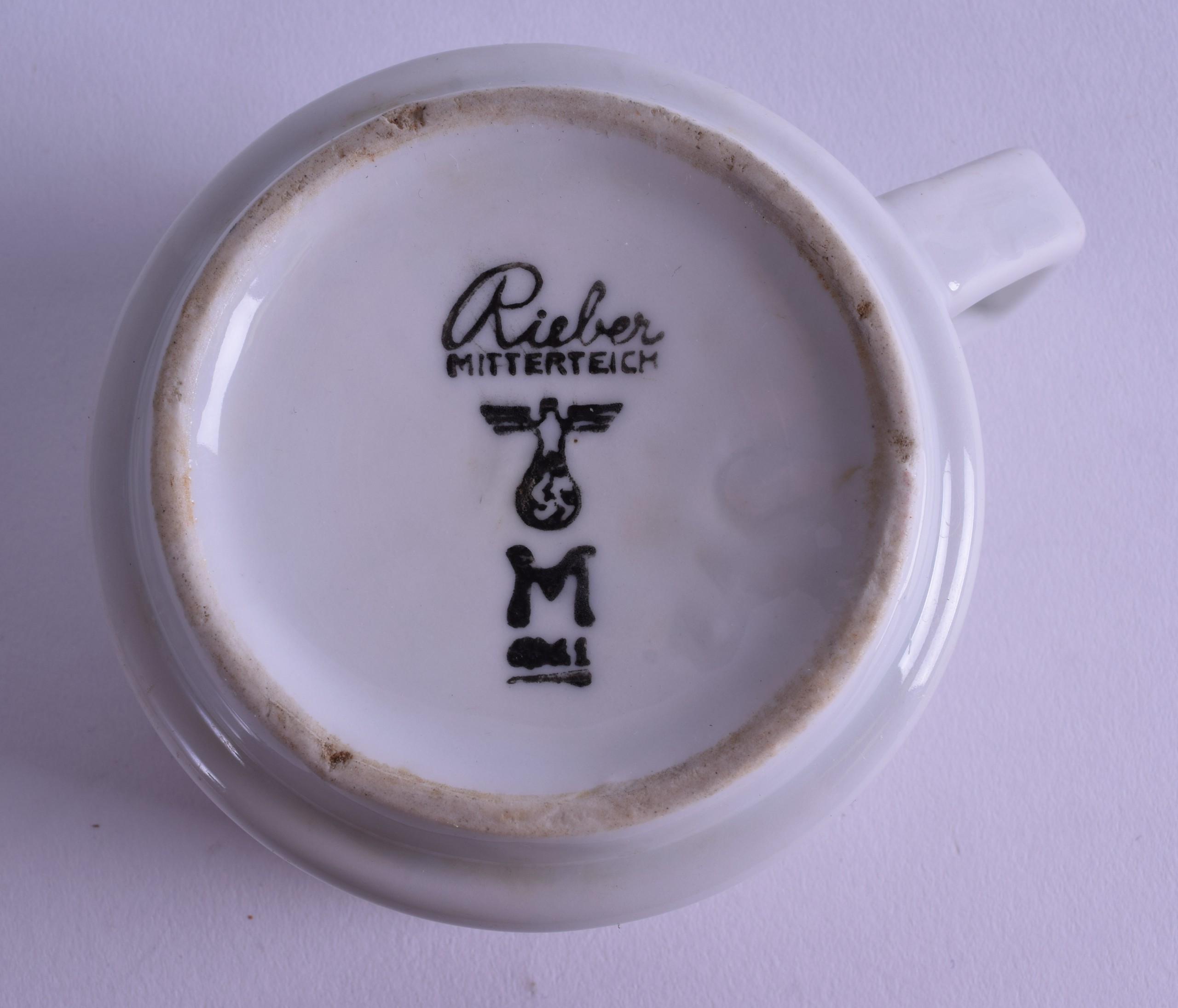 A RARE RIEBER MITTERTEICH NAZI WWII NAZI COFFEE CUP probably retrieved ...