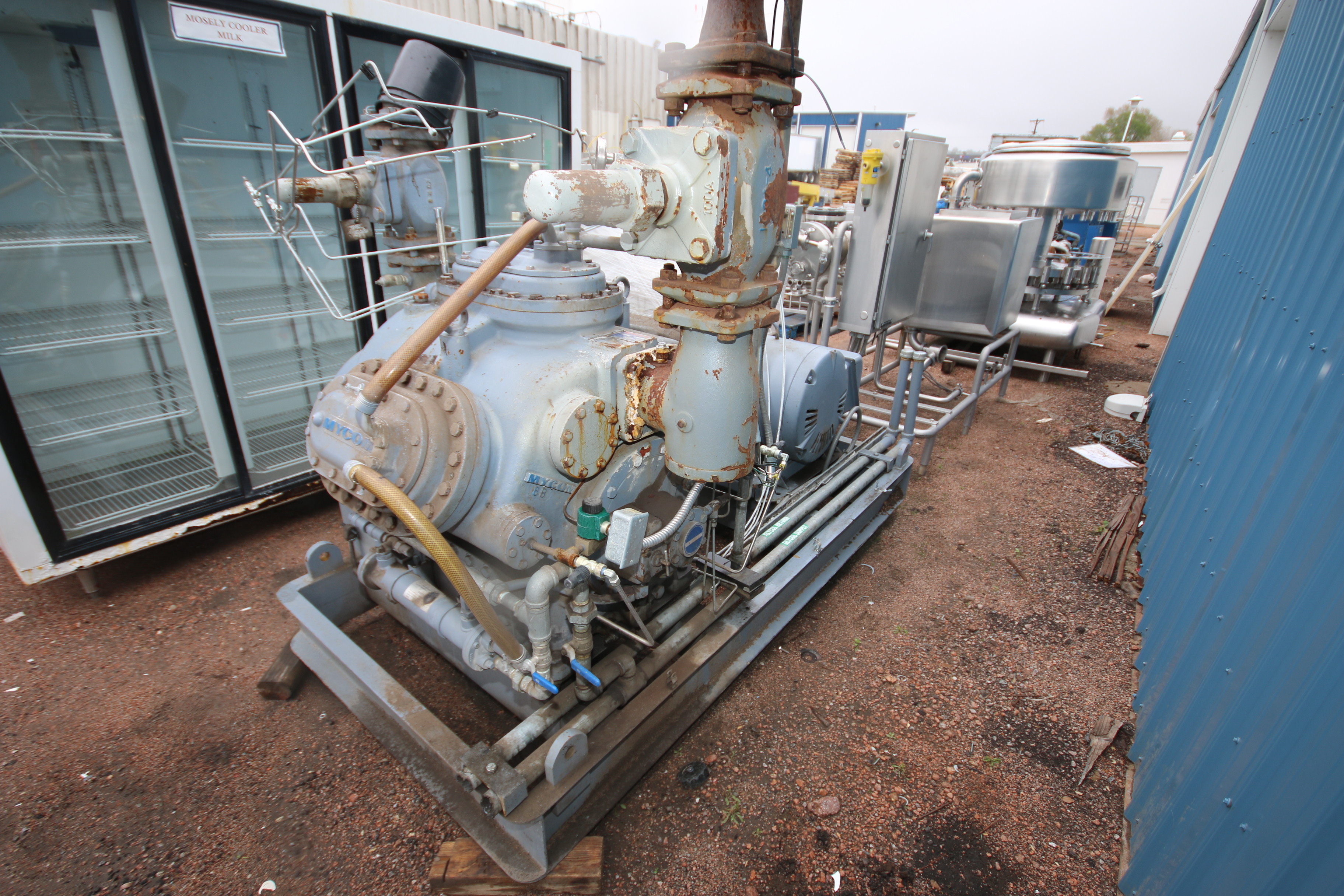 Mycom 6-Cylinder 100 hp Reciprocating Ammonia Compressor, Model N6WB, S ...