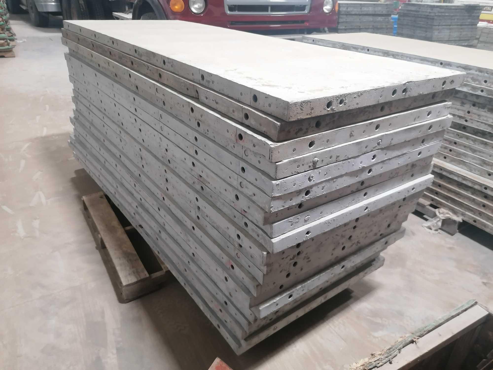 (20) 36" x 8' Western Aluminum Concrete Forms, Smooth 6-12 Hole Pattern ...