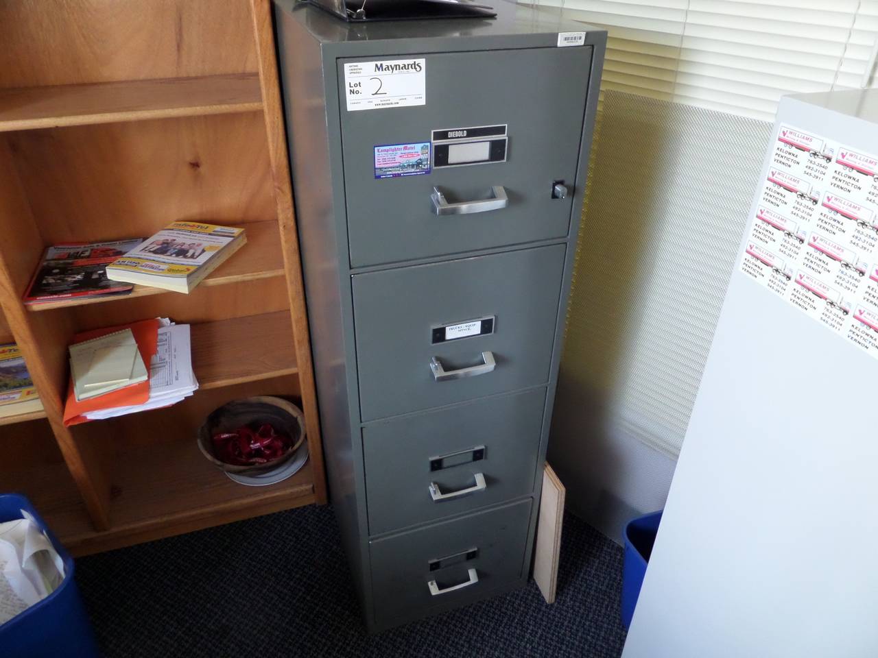Diebold 4 Drawer fireproof legal file cabinet