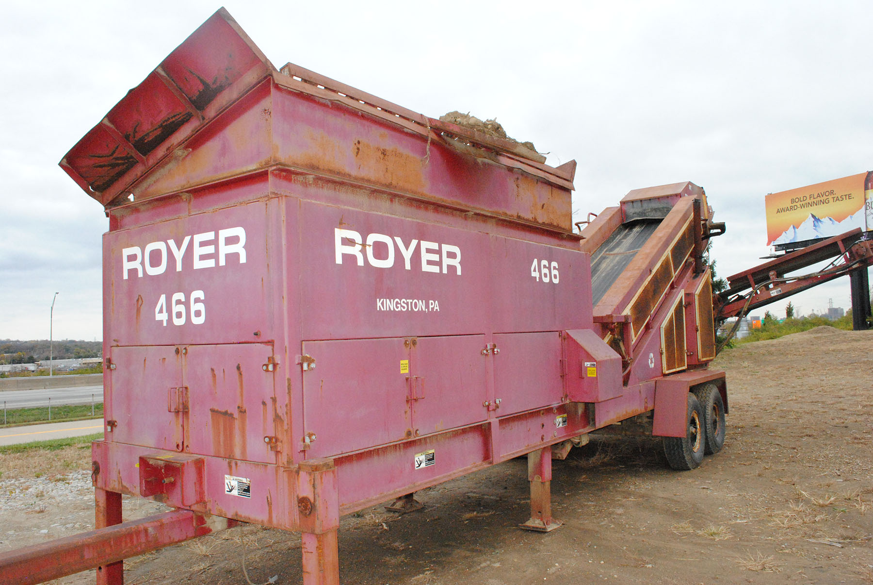 1999 ROYER 466 SOIL SHREDDER/MIXER, 9.00 CUBIC YARD HOPPER CAPACITY ...