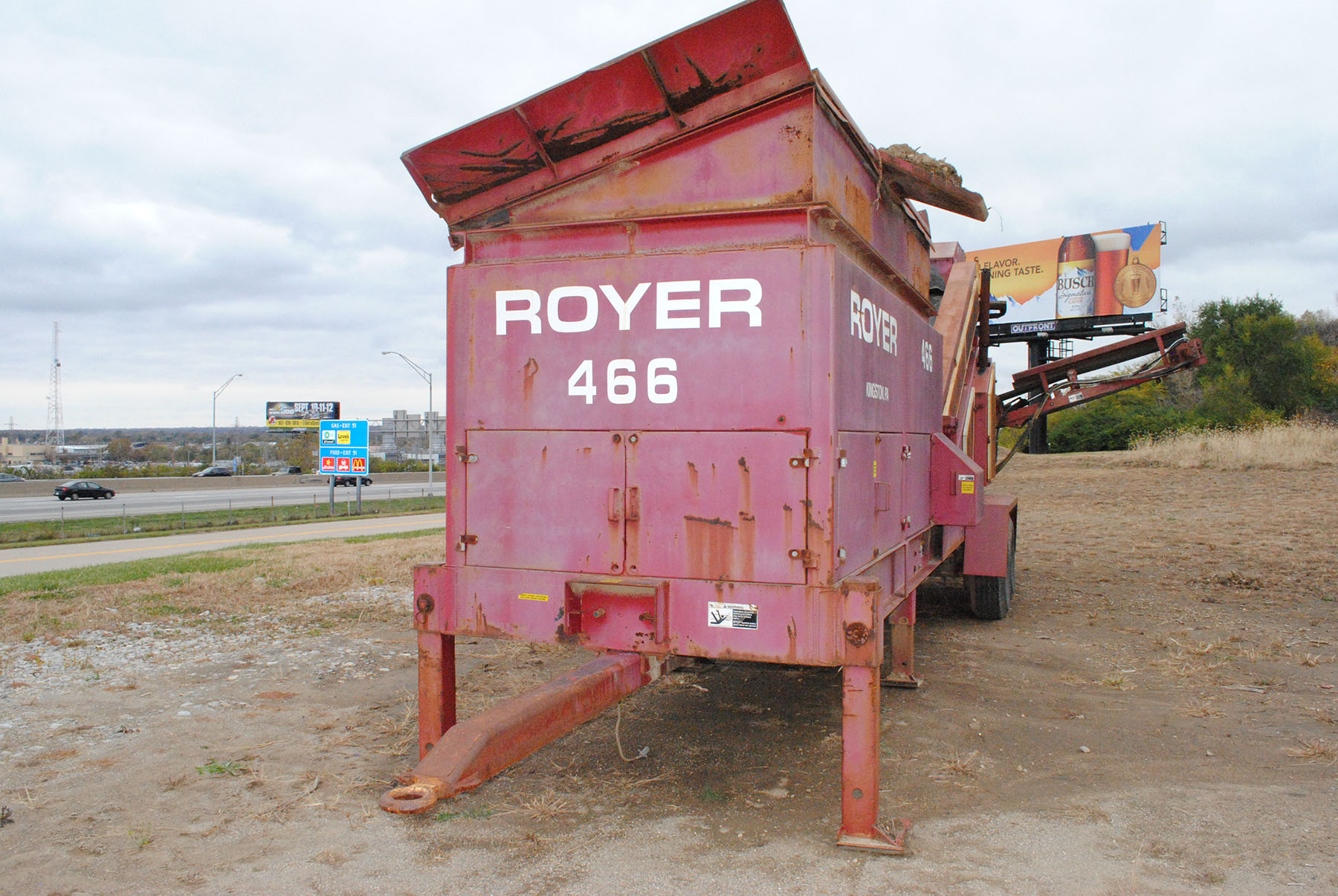 1999 ROYER 466 SOIL SHREDDER/MIXER, 9.00 CUBIC YARD HOPPER CAPACITY ...