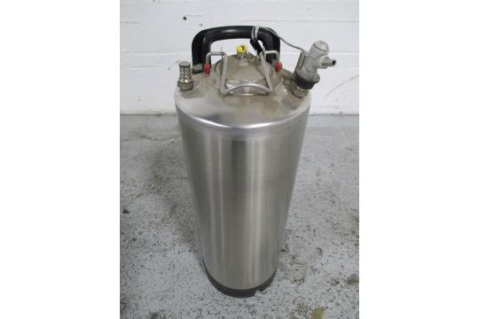 5 gallon Cornelius carboy tank, stainless steel construction, 8 ...
