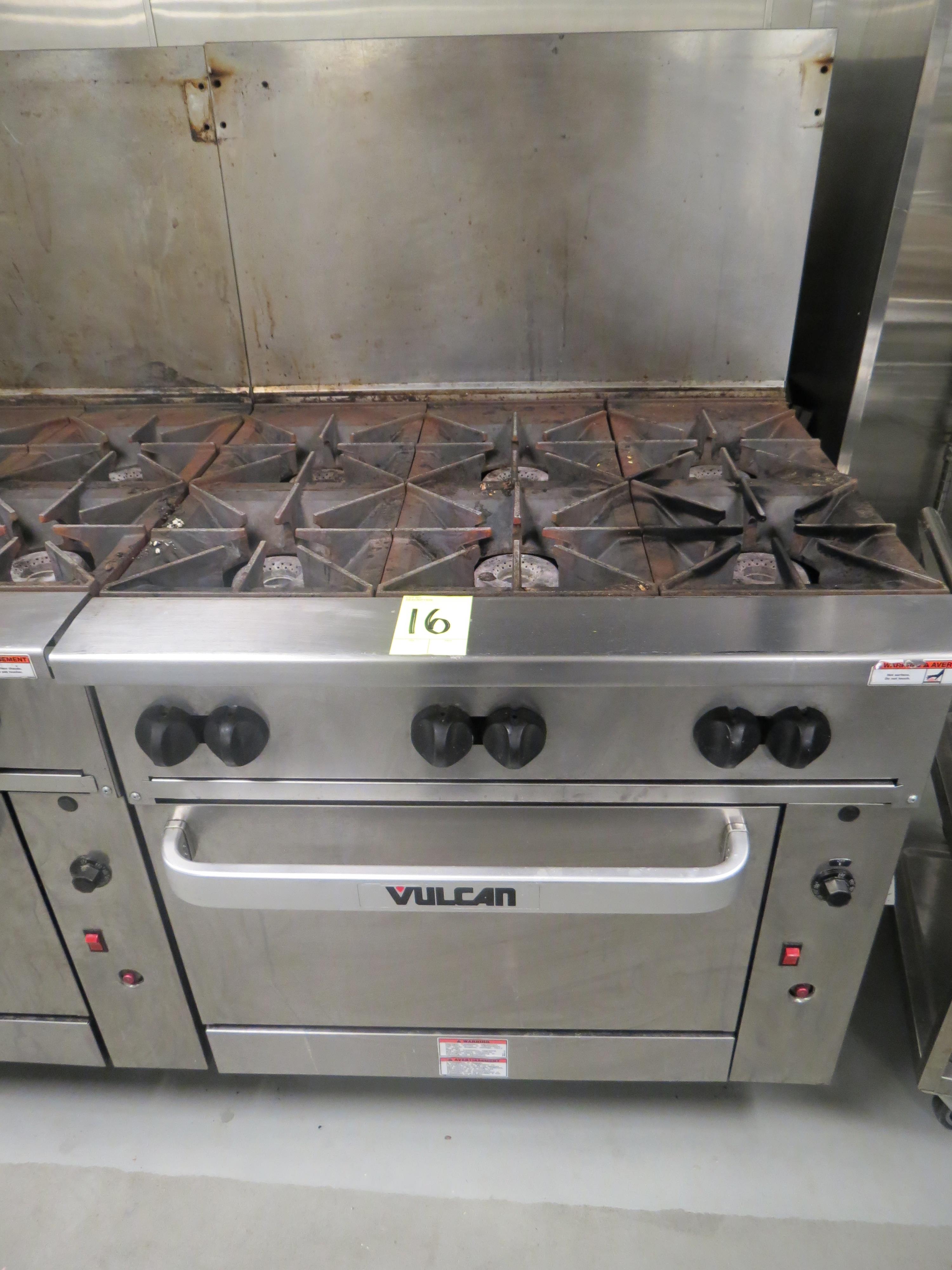 VULCAN 36" GAS RANGES, 6-BURNER, CONVECTION OVEN