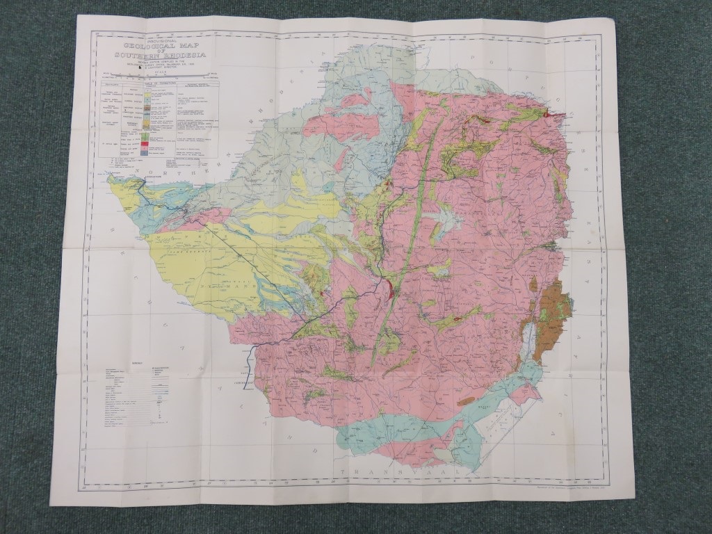 Provisional Geological Map of Southern Rhodesia - 1936, revised edition ...