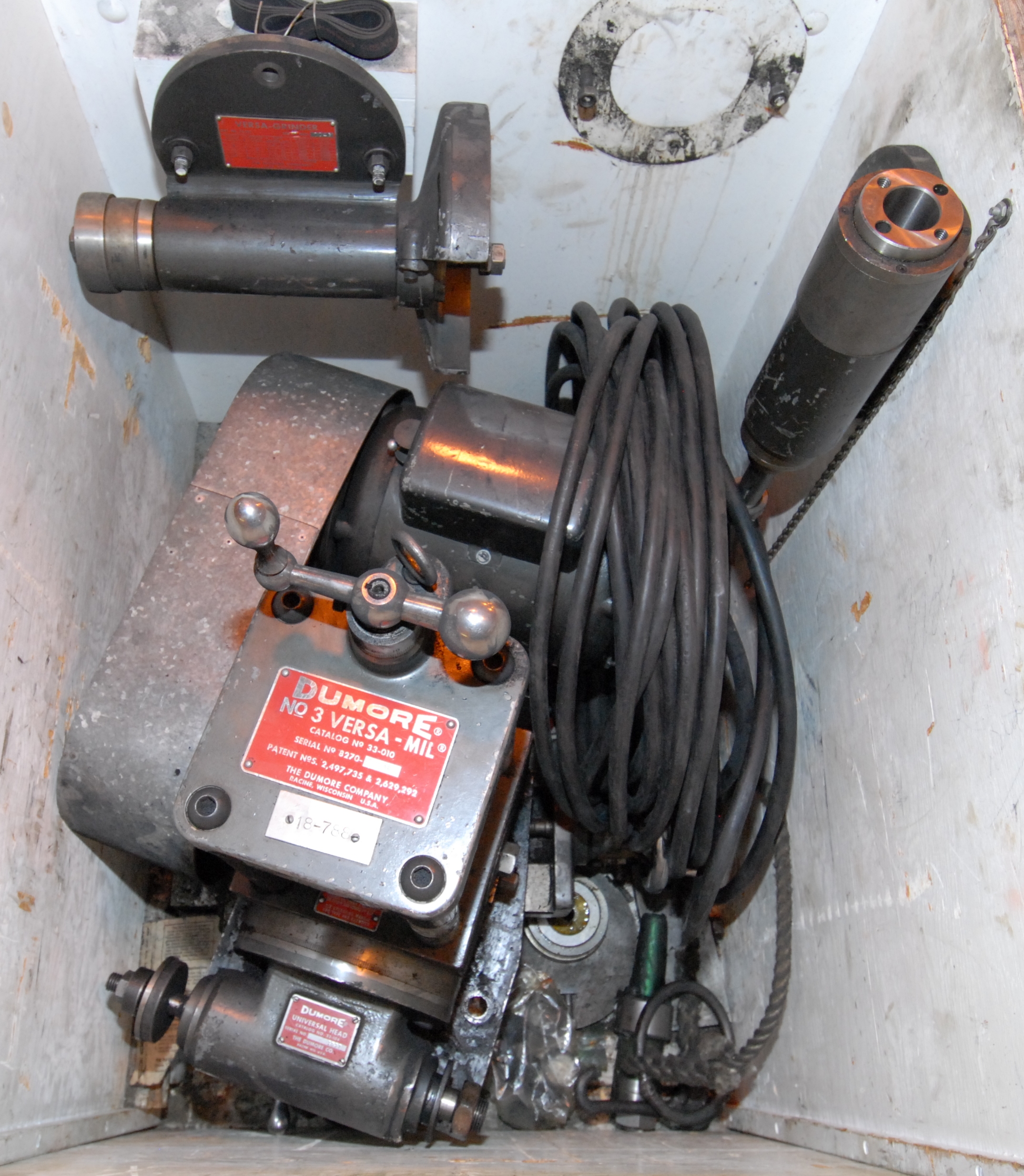 DUMORE #3 VERSA-MILL WITH ATTACHMENTS S/N 8270-008 (M/S)