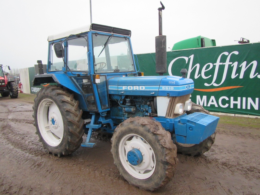 1984 Ford 5610 4wd Tractor c/w Front Weights, Floor Change. One owner ...