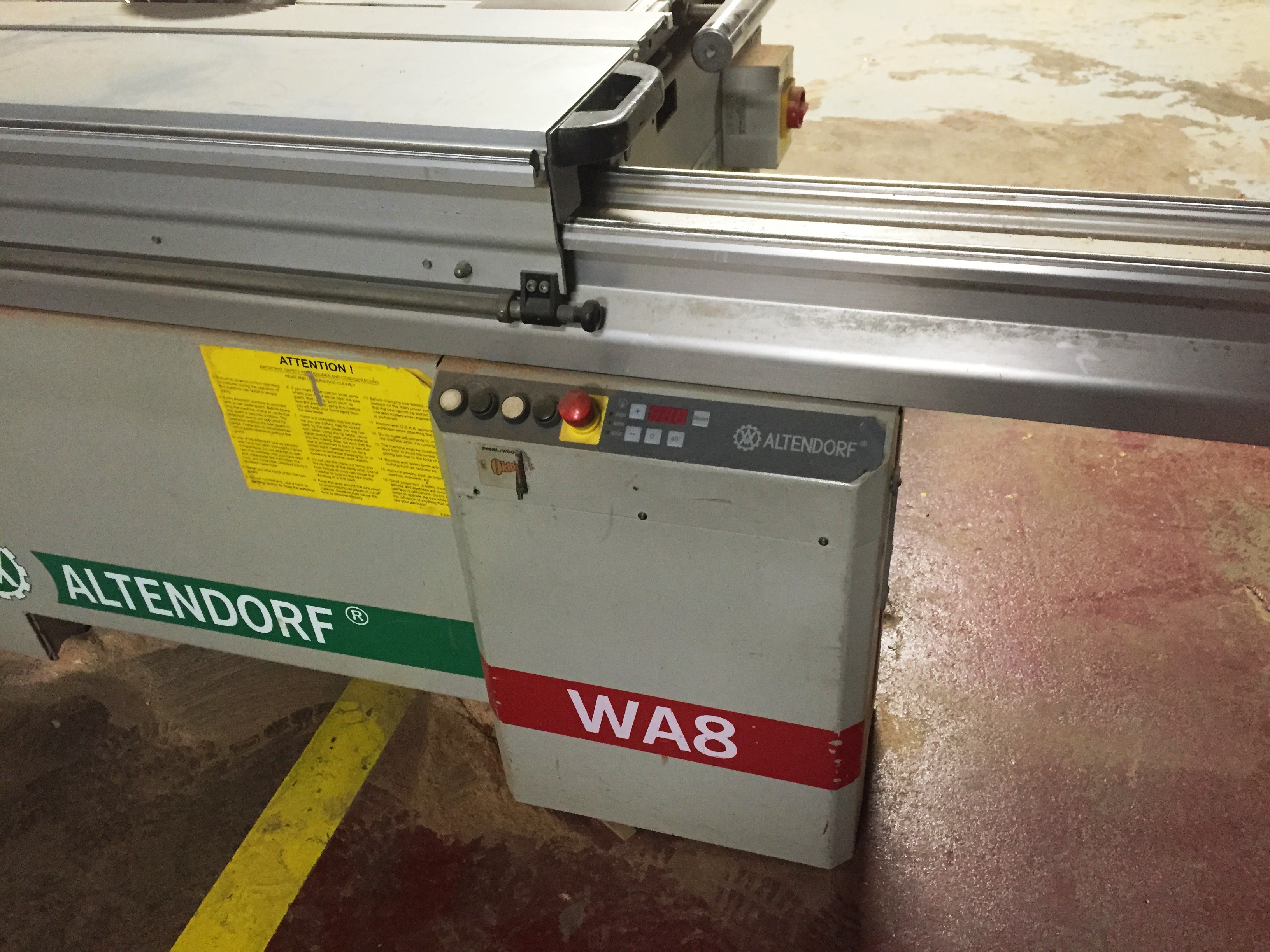 Altendorf Sliding Table Panel Saw Model WA8 Maximum Sawblade 400 mm ...