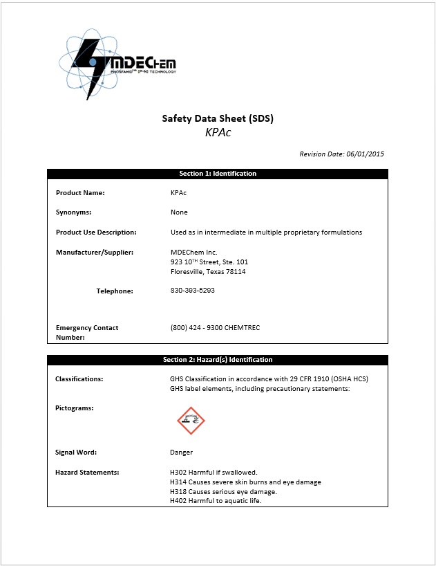50 Gallon Barrel Nalco Breaxit EC2010A Demulsifier (Safety Data Sheets ...