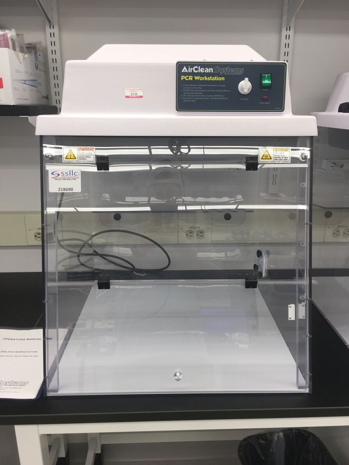 AirClean System PCR Workstation, Model: AC624LFUV, Serial: AC624LFUV ...