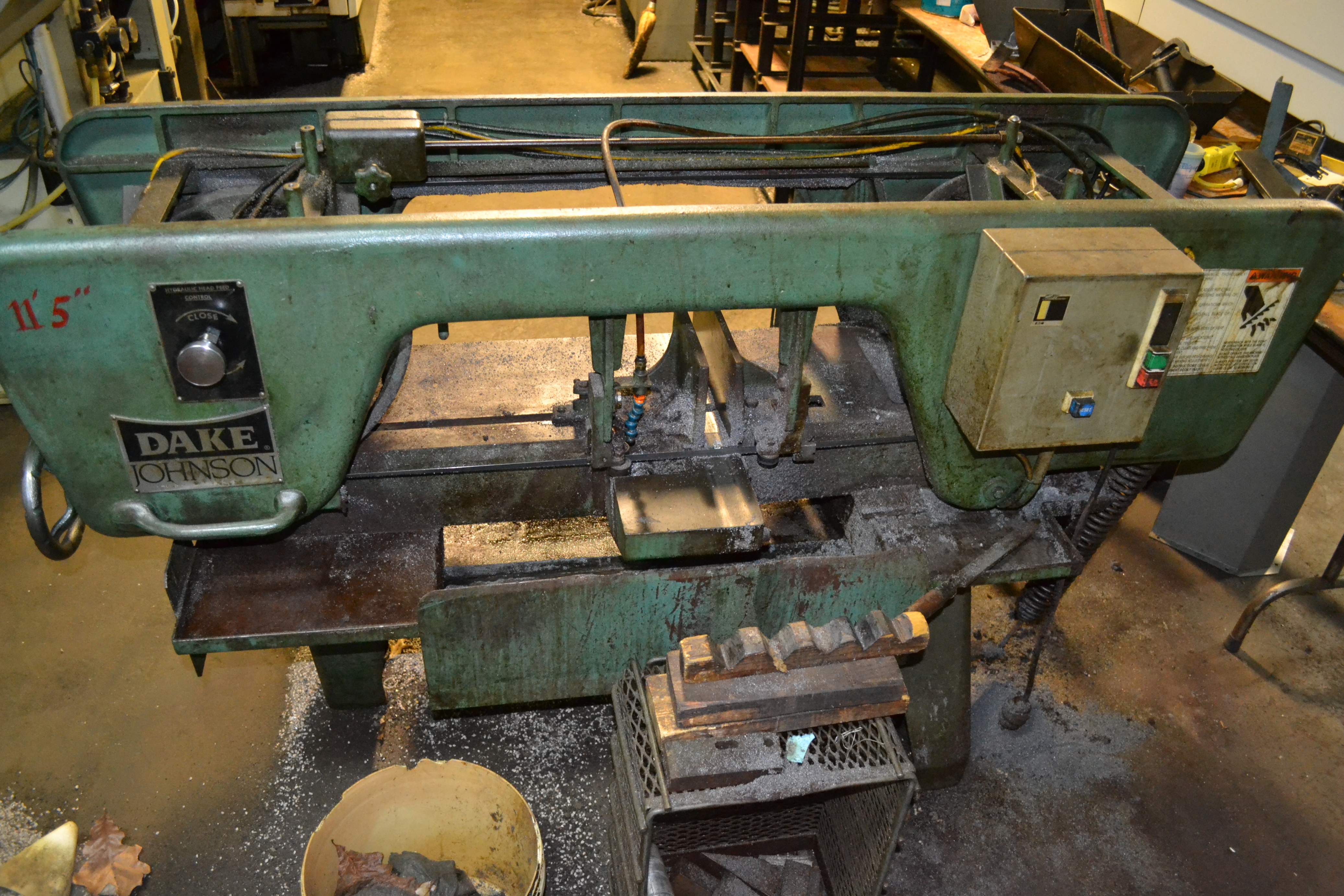 Dake-Johnson Model J10 Metal Cutting Horizontal Bandsaw, S/N 188135