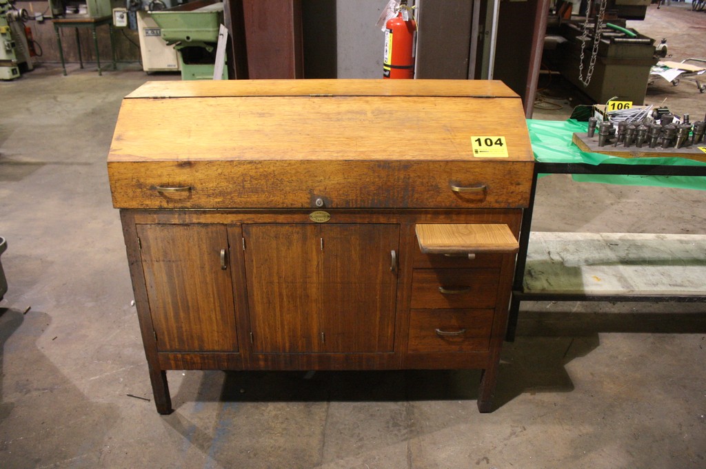 MOORE PRECISION TOOLS WOOD TOOL CABINET