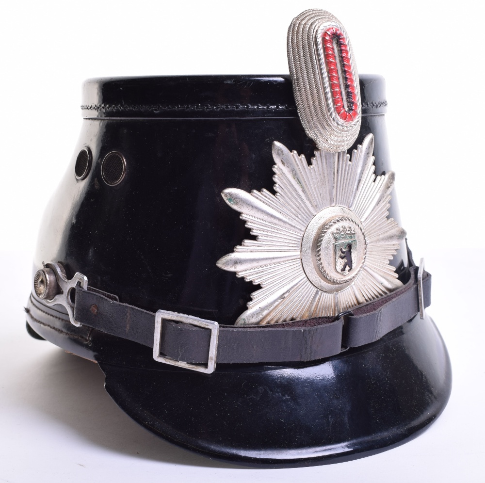 German Berlin City Police Shako, being a large size post war example ...