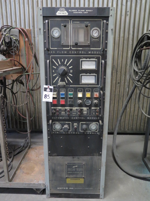 Metco Plasma Flame System w/ Metco Type 8MR Plasma Flame Power Supply ...