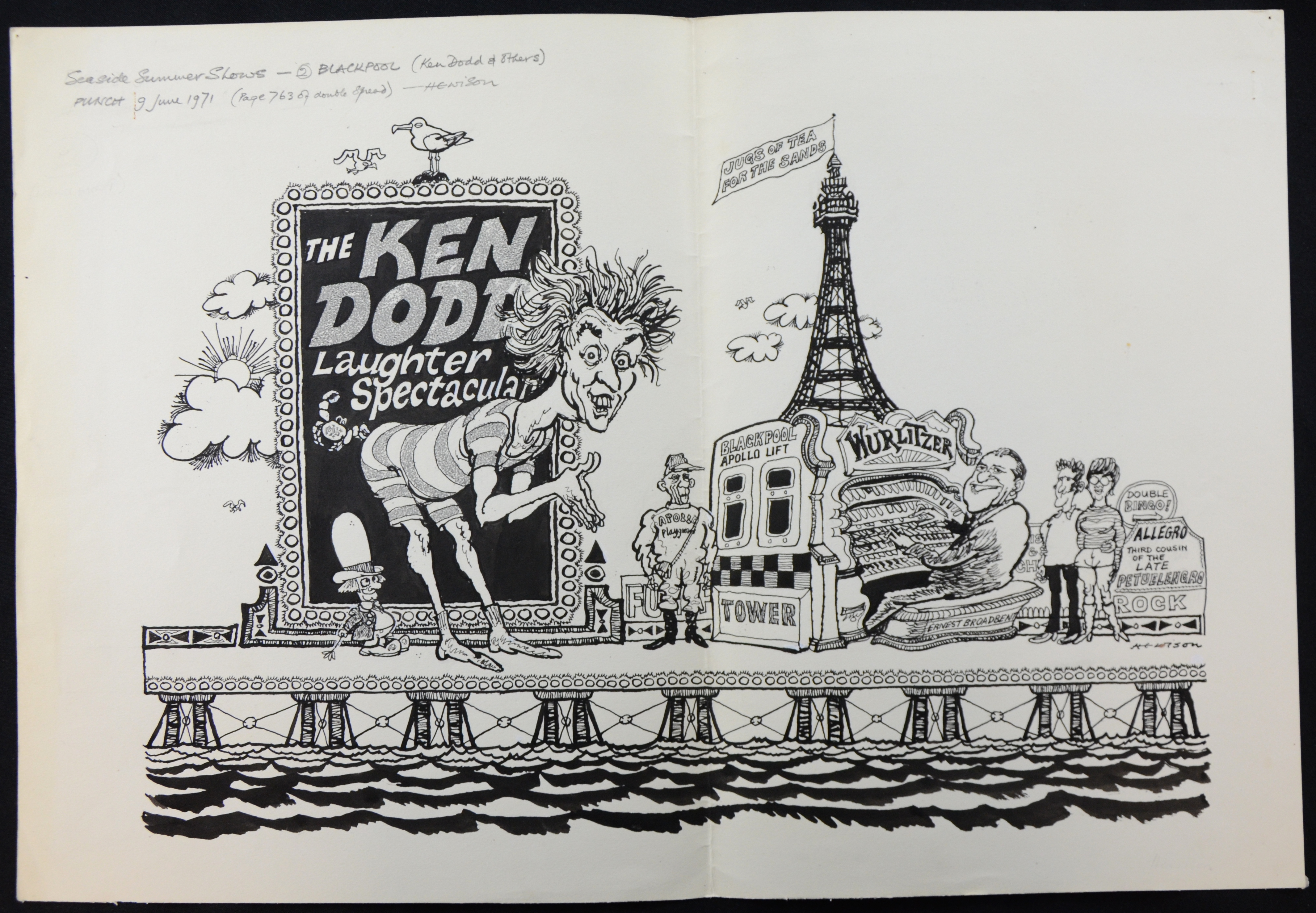 William ""Bill"" Hewison, original cartoon, Seaside Summer shows ...