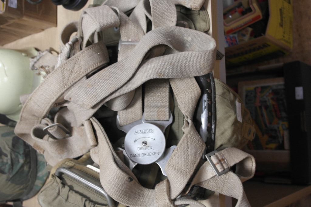 A post World War II German parachute harness