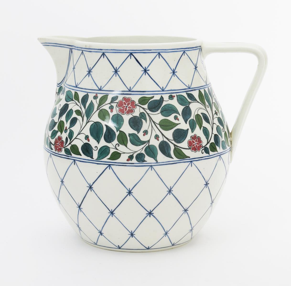 A Wedgwood Pottery jug in the manner of Alfred and Louise Powell ...