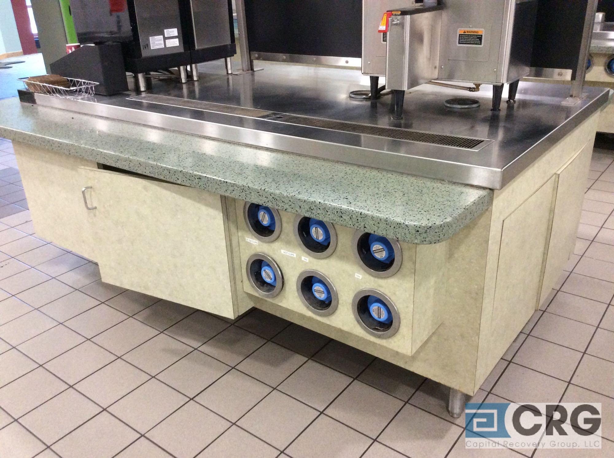 Lot of assorted 8 ft. X 6 ft. service counters (kitchen)