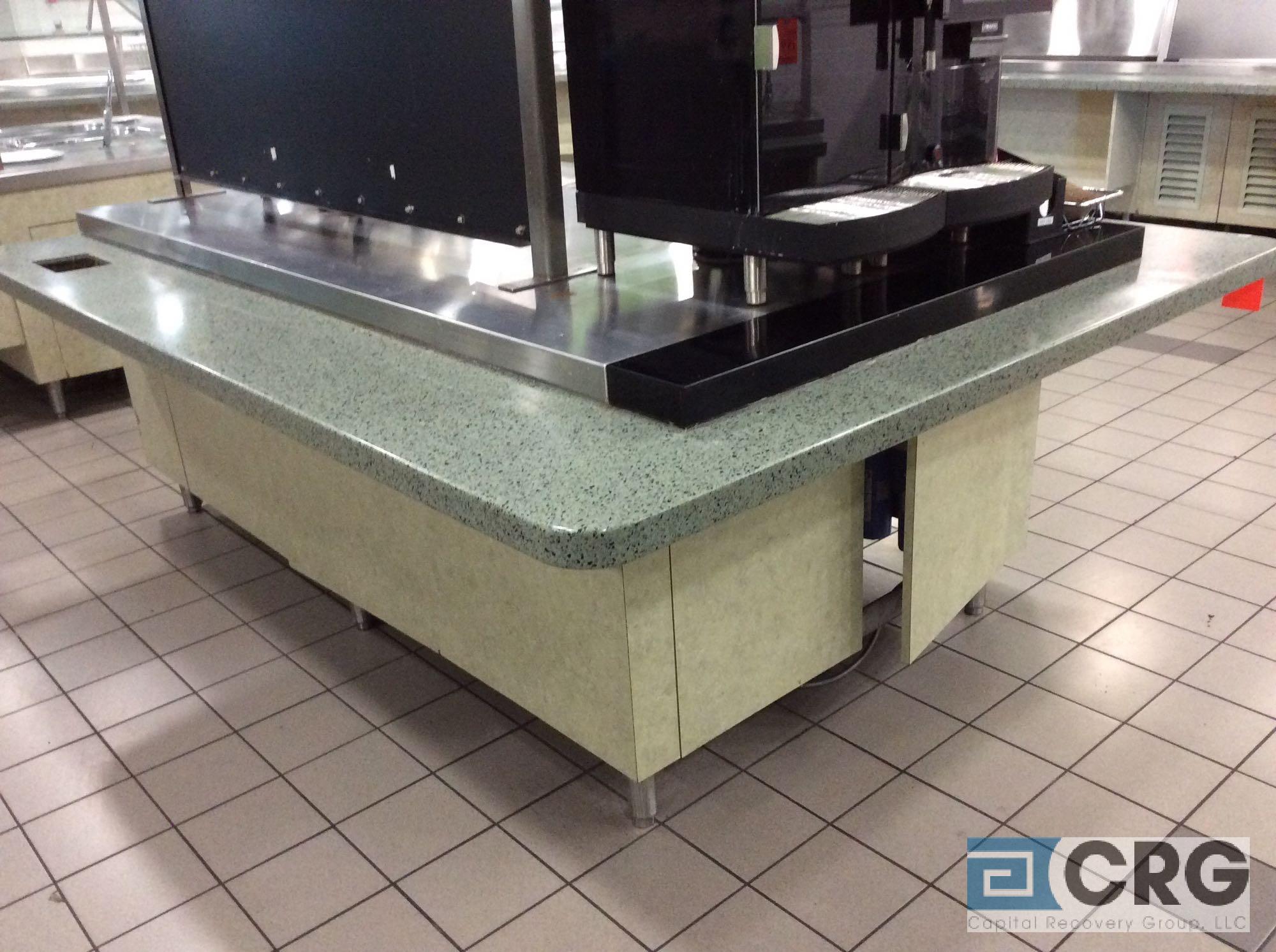 Lot of assorted 8 ft. X 6 ft. service counters (kitchen)