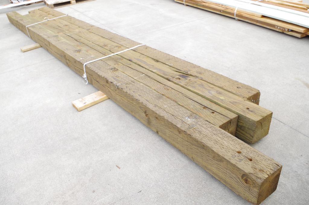 [4] 8x8 Pressure Treated Beams, Lengths from 16' to 20', Timber has ...