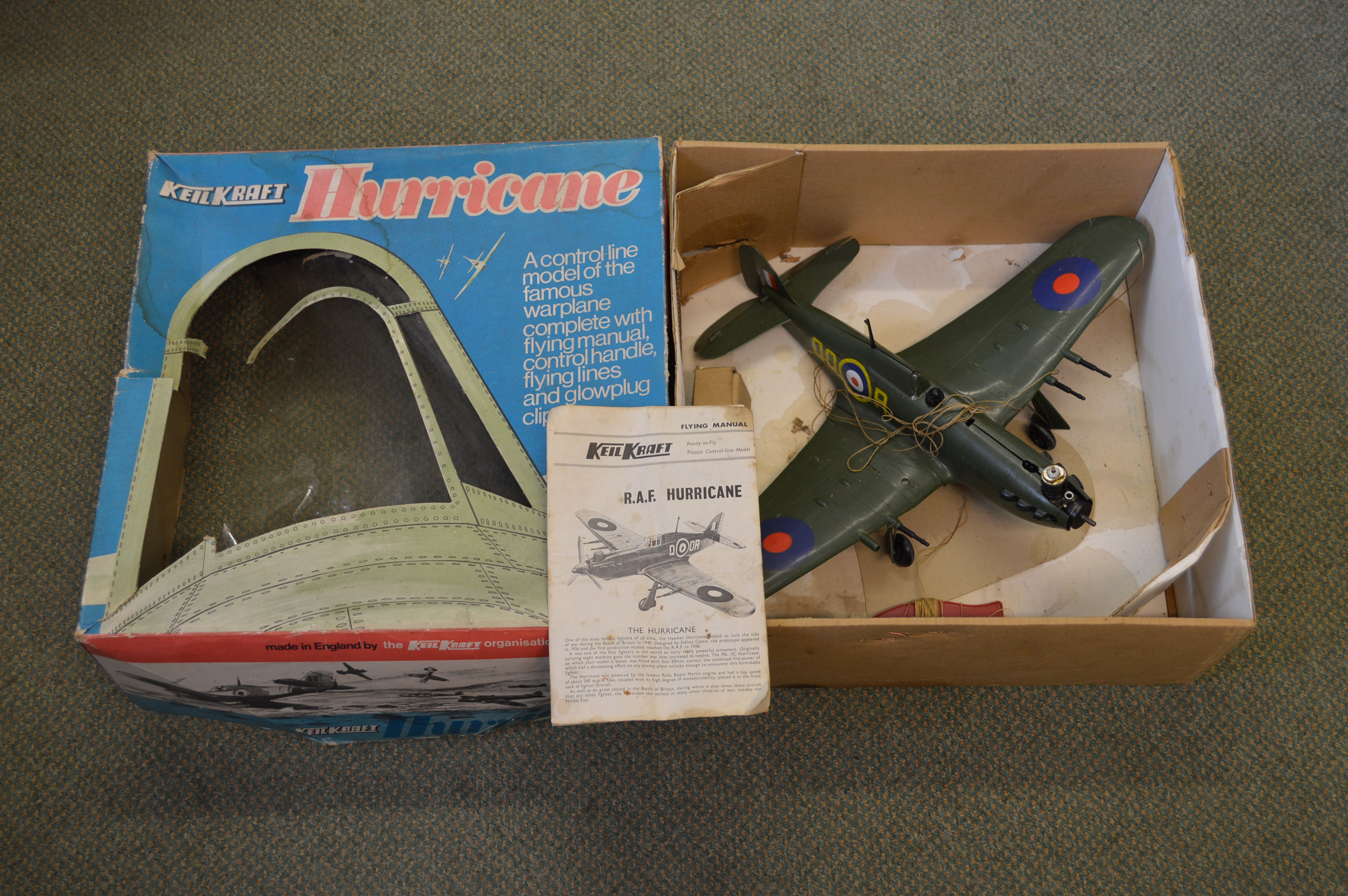 Keil Kraft Hurricane, a control line model of the famous warplane ...