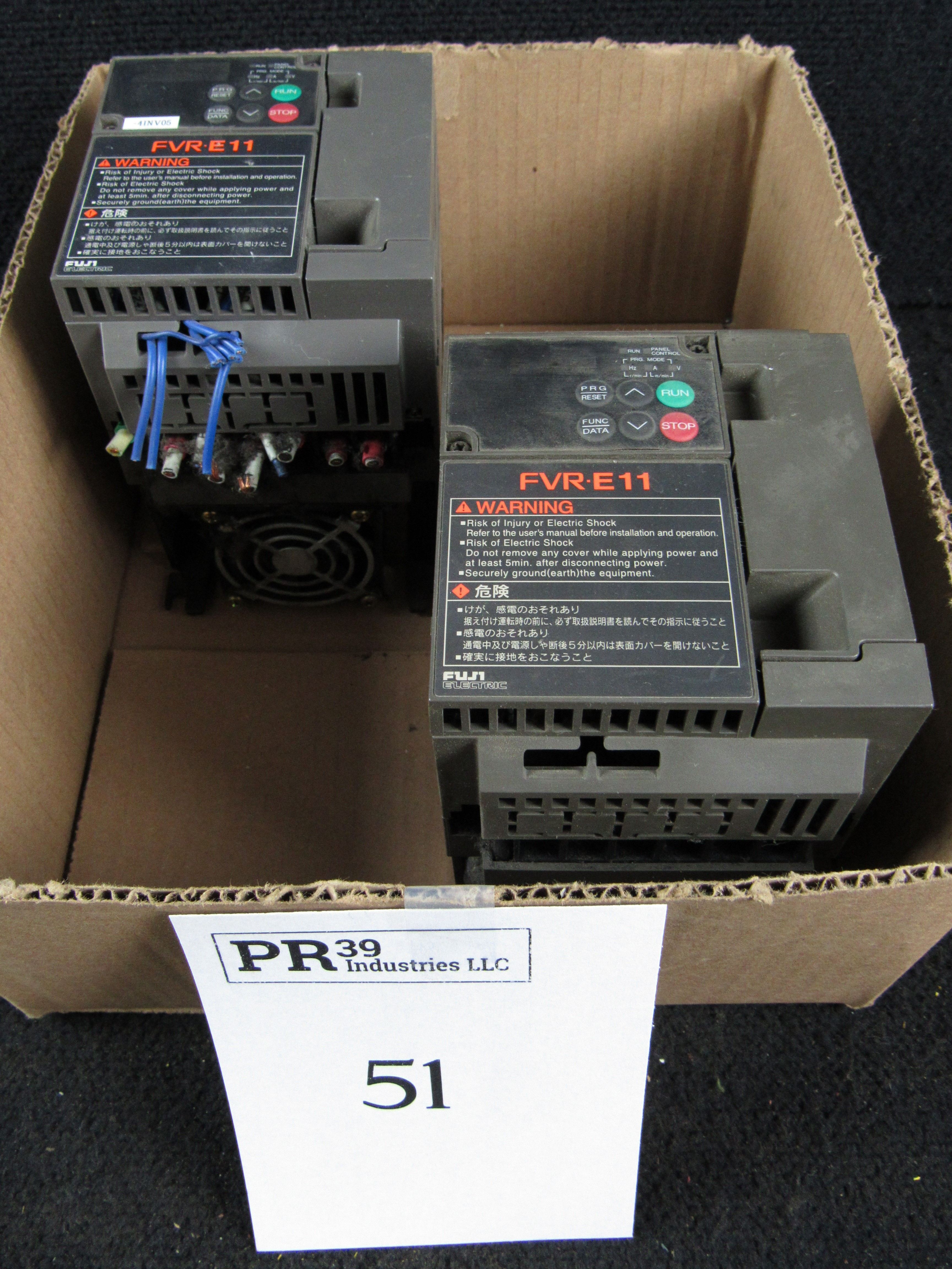 LOT OF 2 FUJI ELECTRIC FVR-E11 FVR1.5E11S-2 4HP