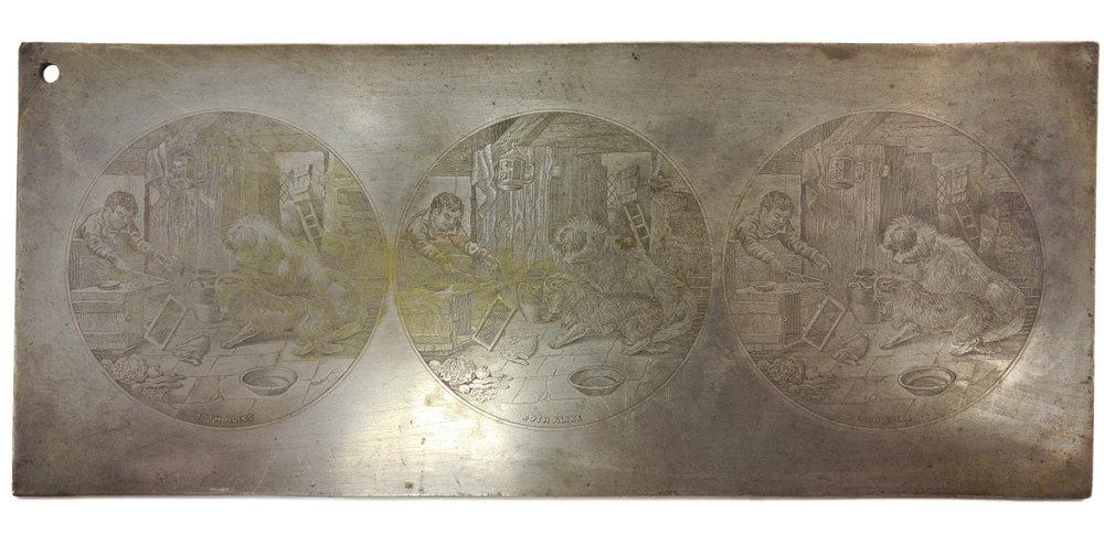 A set of four early 20th Century zinc over copper lithograph printing ...