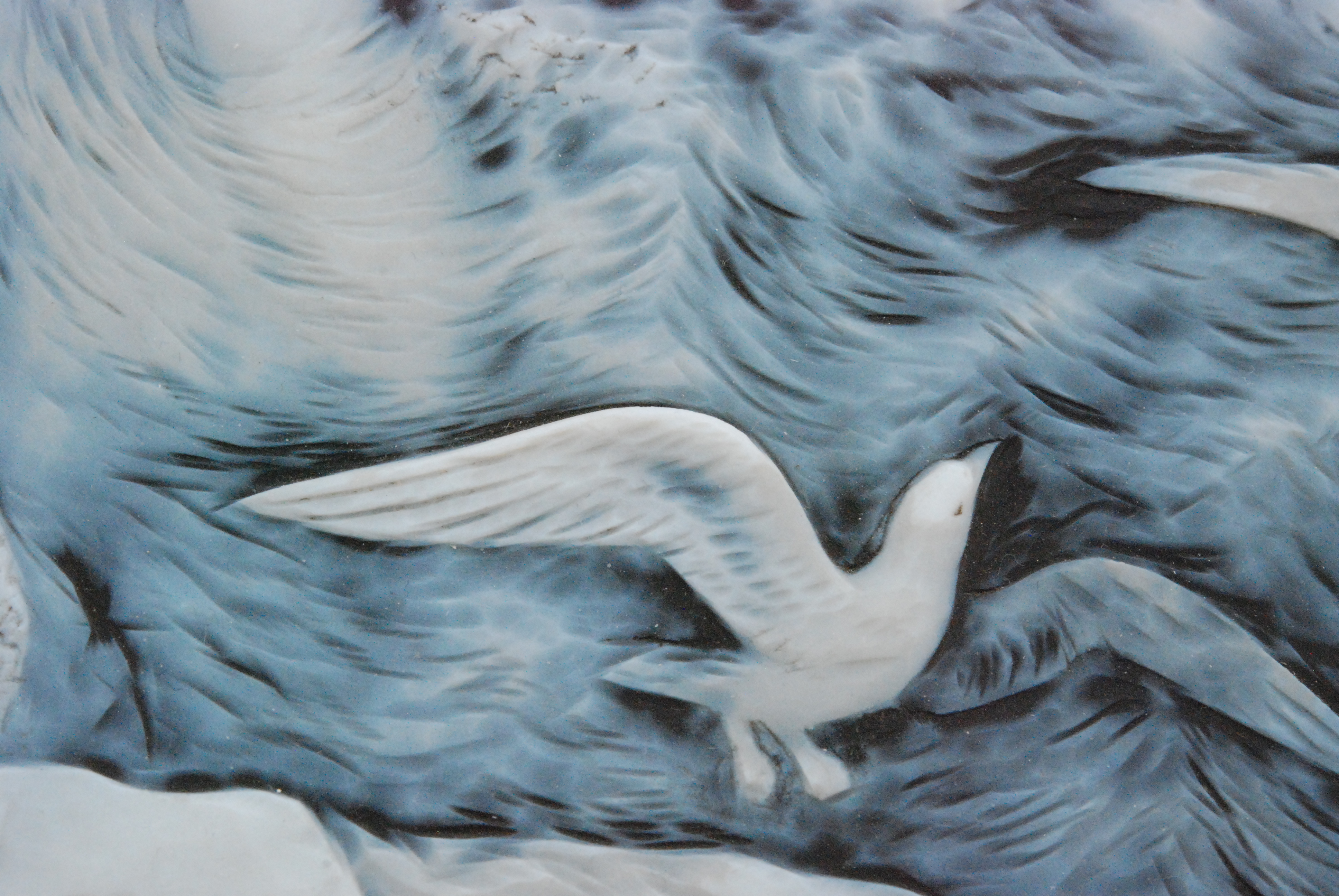 Aphrodite Rising from the Waves - A cameo glass plaque by George ...