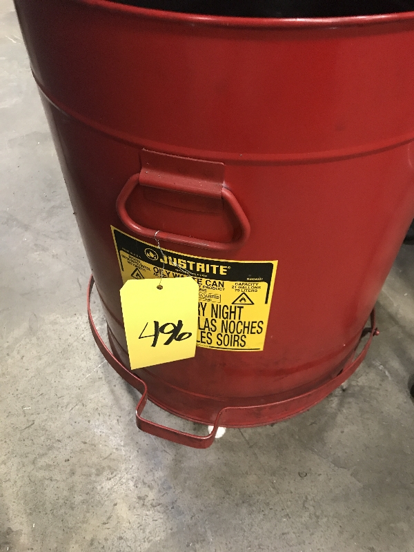 Justrite Oily Rag Container