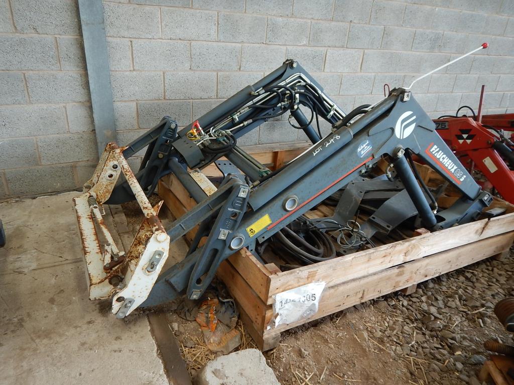 2003 Faucheux 85S front loader and brackets, ex MF 4355