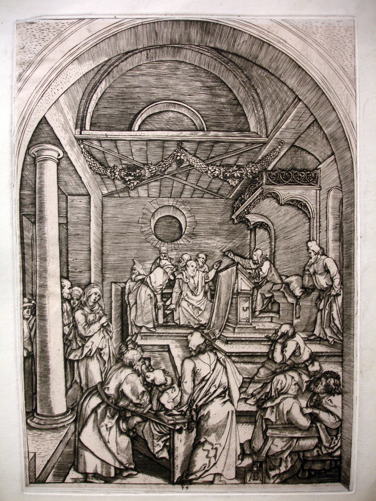 Albrecht Durer (1471 - 1528) Debate Inside the Temple. Good condition ...