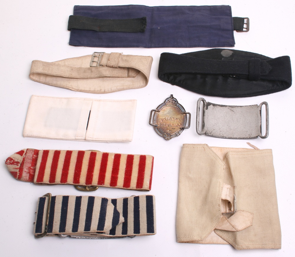 Selection of Special Constabulary Armbands, consisting of interesting ...
