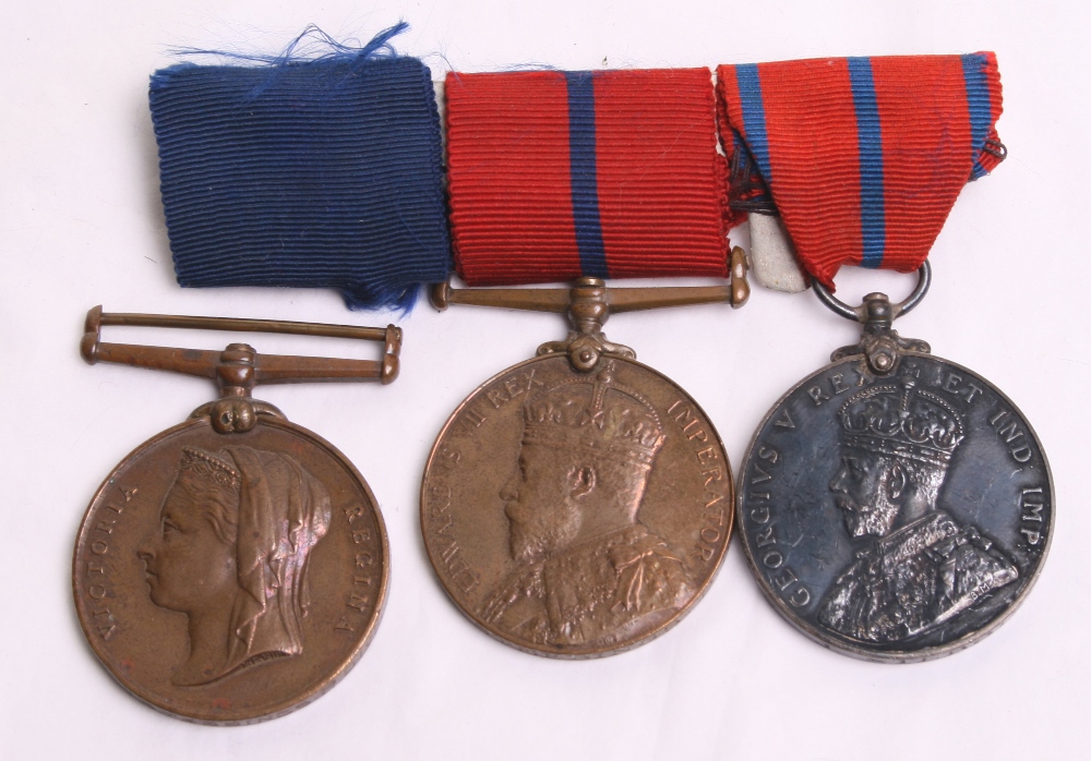Metropolitan Police Medal Group of Three, consisting of bronze 1897 ...