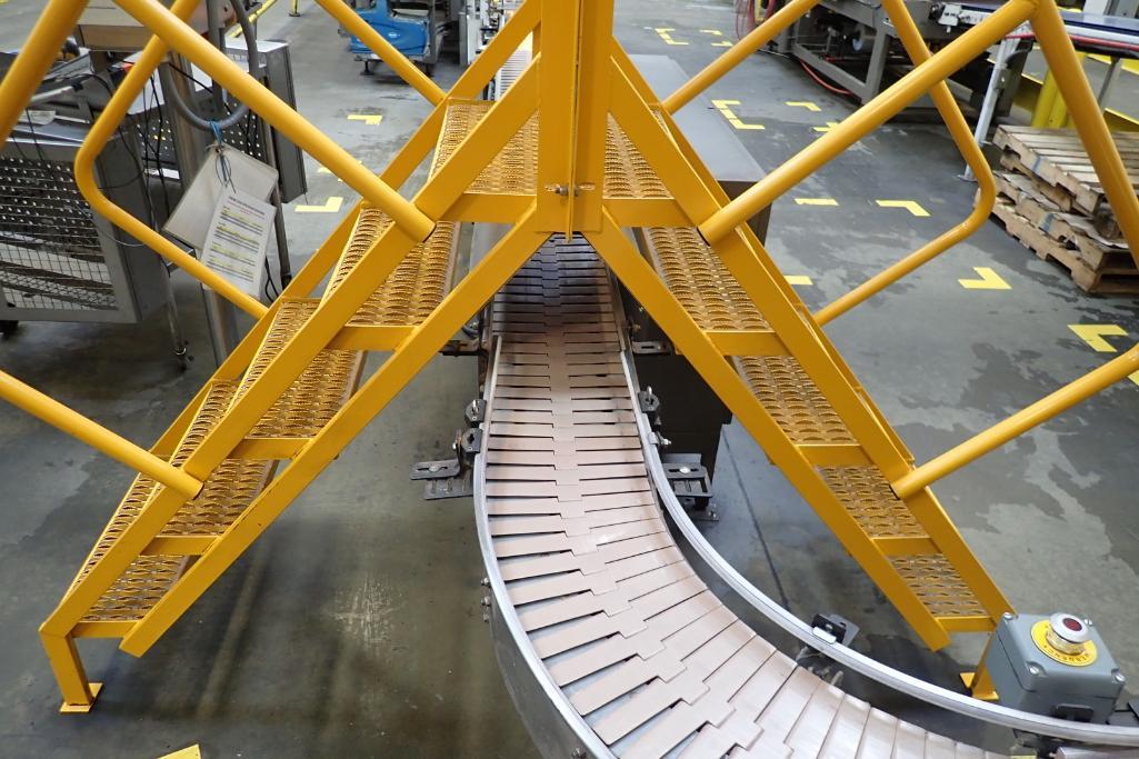 U-Design mild steel conveyor crossover, 16 in. clear at 42 in. tall, 5 ...