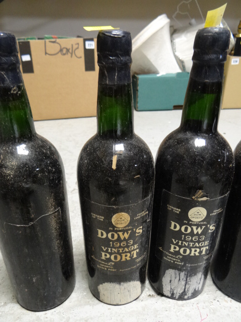 Several old port bottles