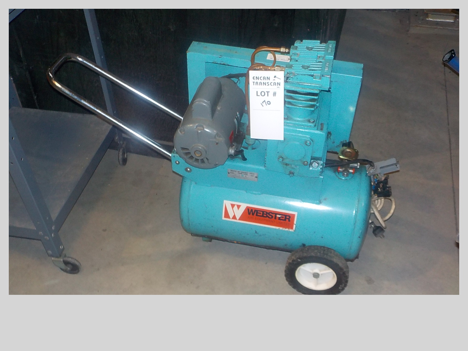 WEBSTER PORTABLE AIR COMPRESSOR, MOD: 34
