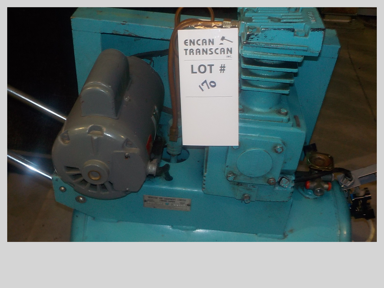 WEBSTER PORTABLE AIR COMPRESSOR, MOD: 34