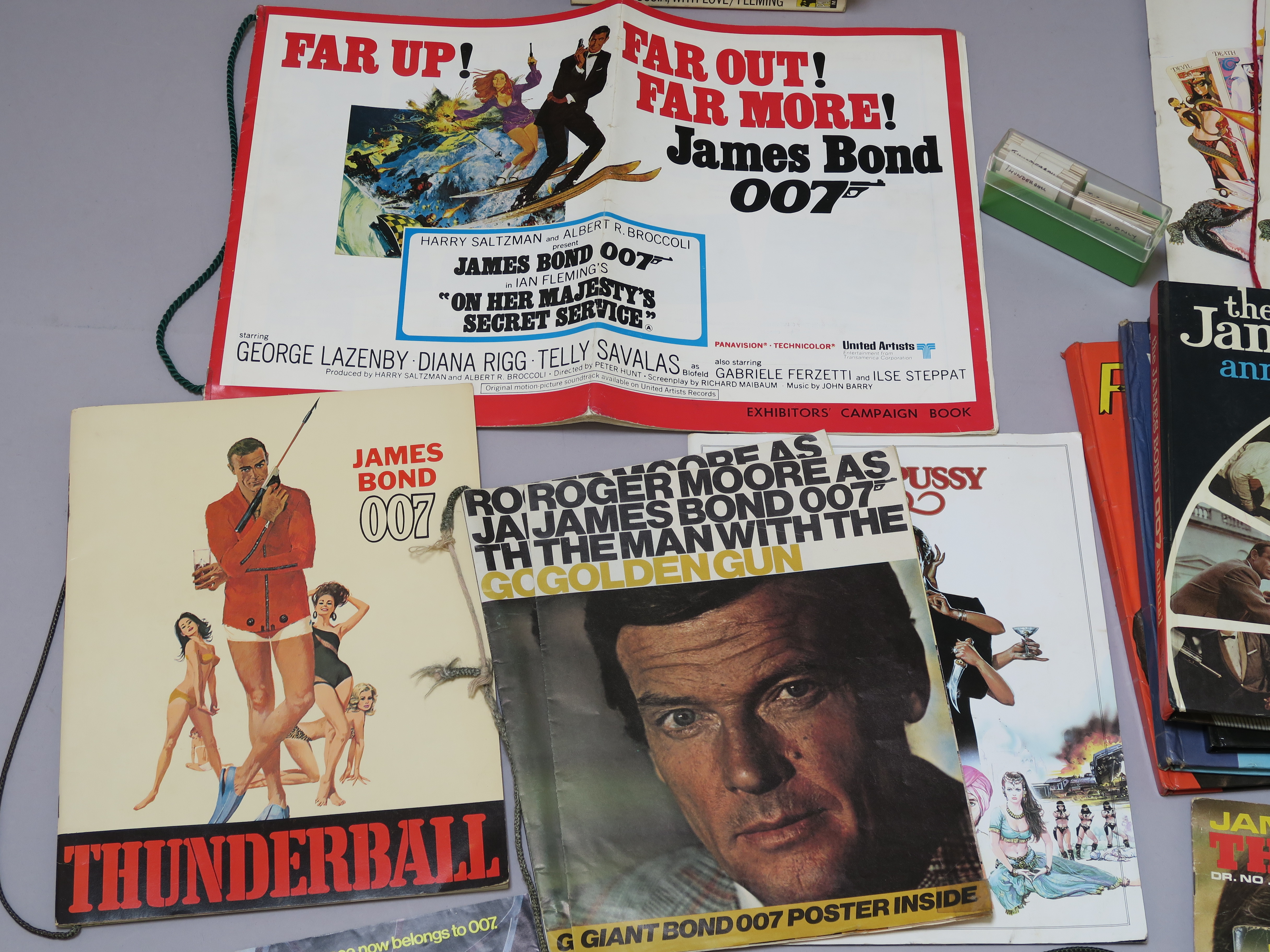 James Bond paperback books from PAN, 21 books. Plus 5 James Bond ...