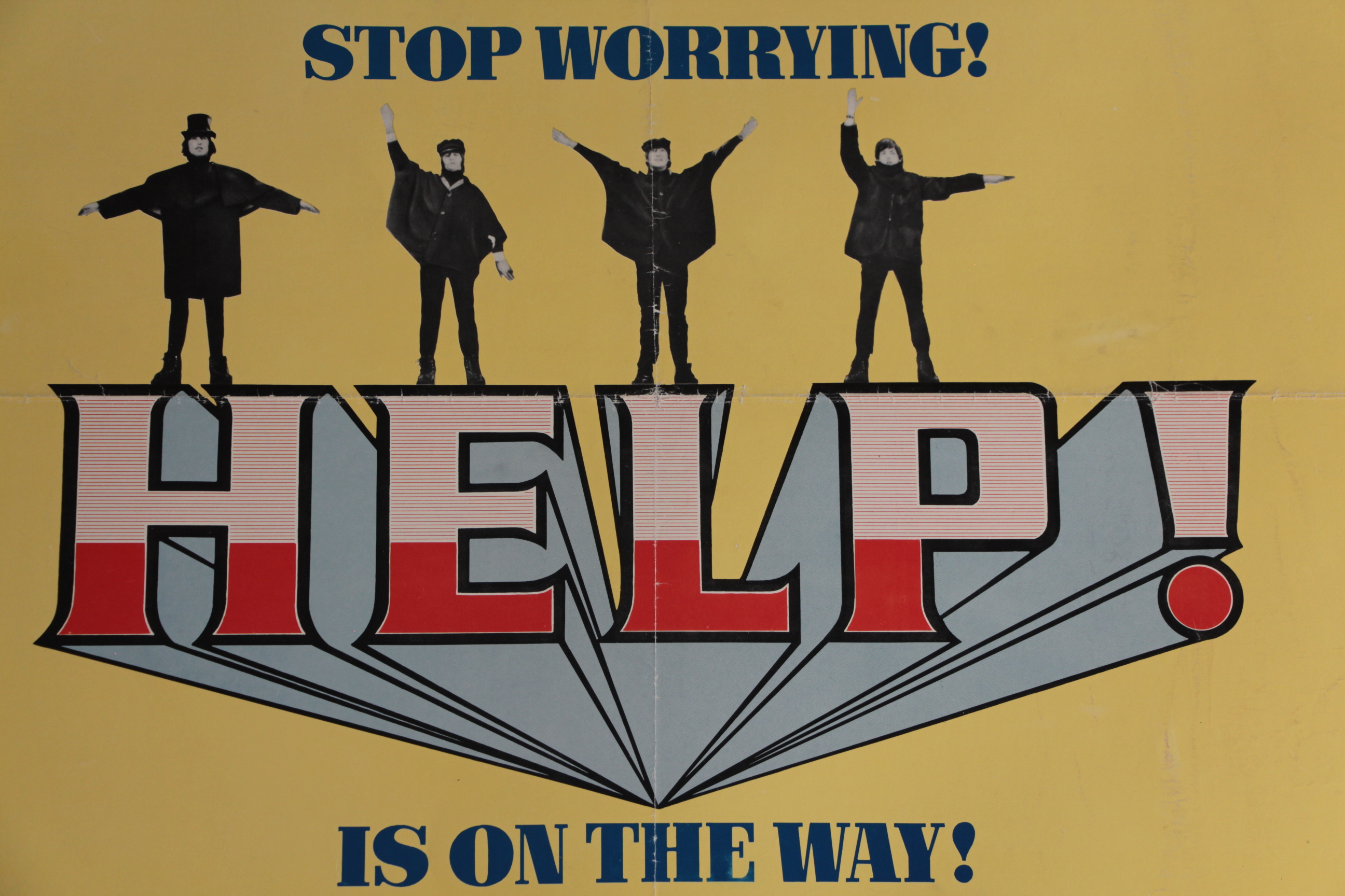 The Beatles Help! (1965) original US one sheet film poster starring the ...